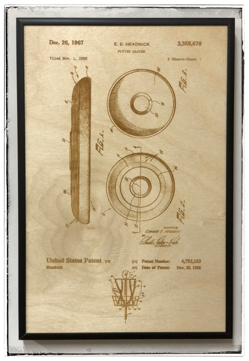 Flying Disc Patent Drawing – WoodPatentArt