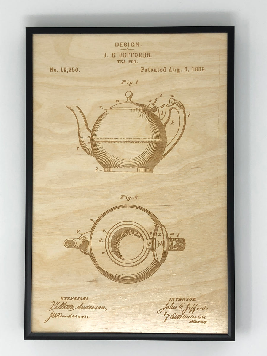 Tea Pot Patent Drawing – WoodPatentArt